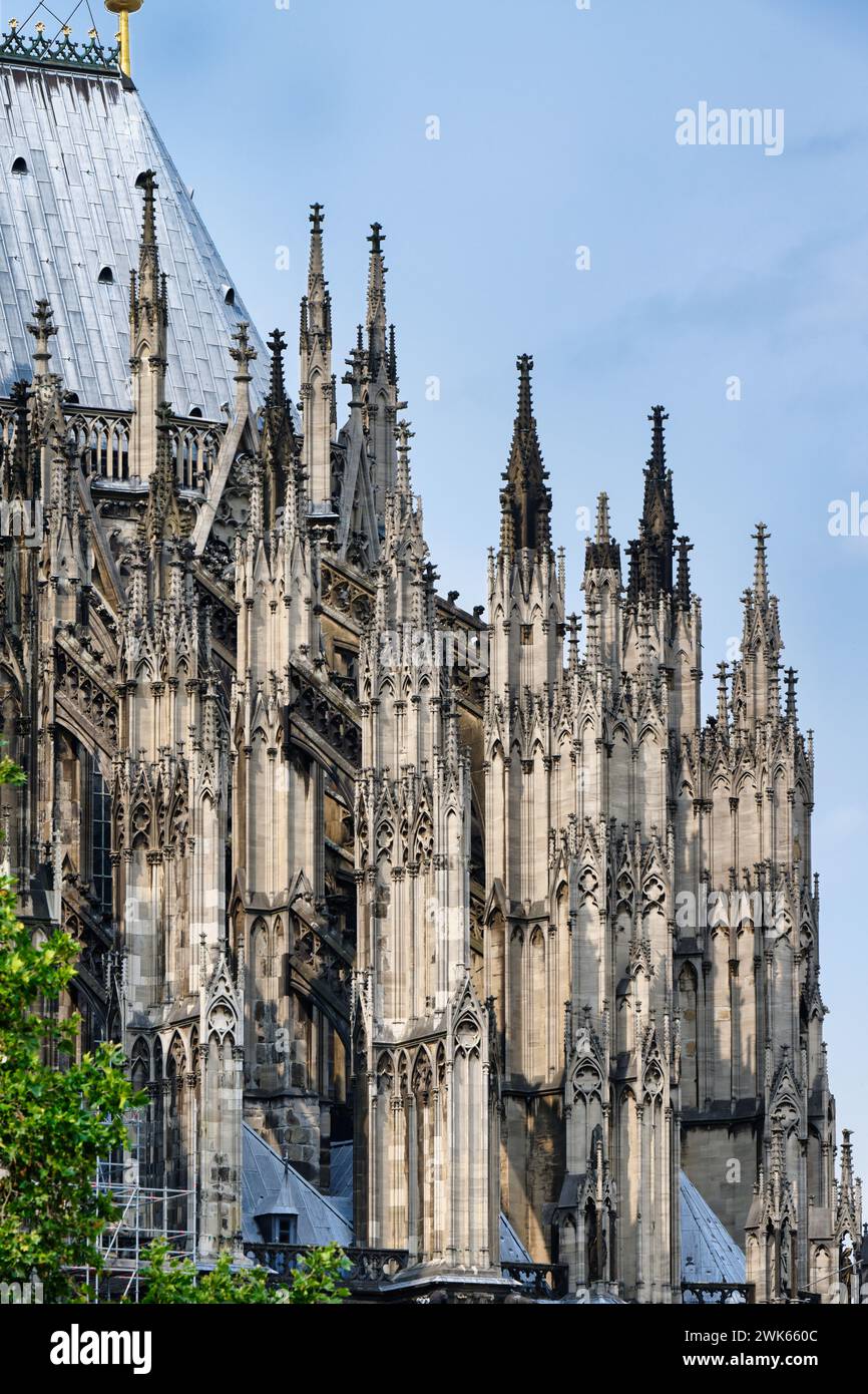 details of the filigree and detailed construction of the gothic cologne ...