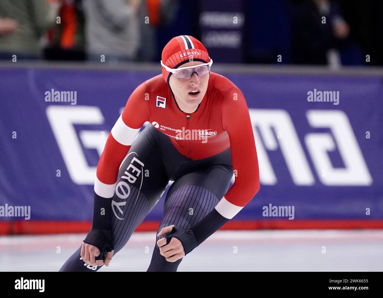 Sander Eitrem (NOR) in action on 3000m women during ISU Single Distance ...
