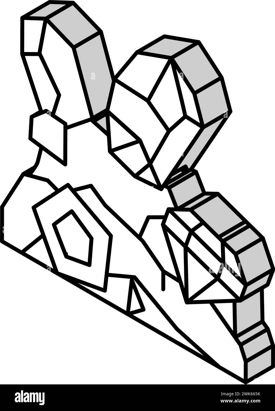 strategy game treasure isometric icon vector illustration Stock Vector ...