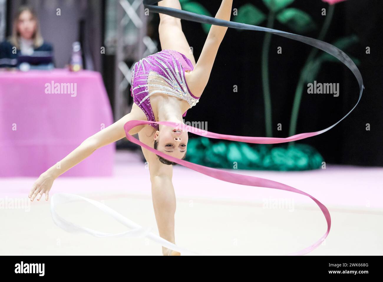 Chieti, Italy. 17th Feb, 2024. Italian rhythmic gymnast Giulia ...