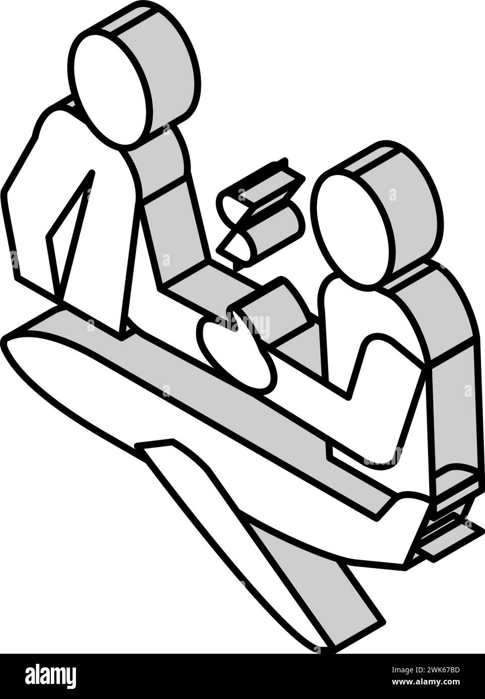 charter flight isometric icon vector illustration Stock Vector Image ...