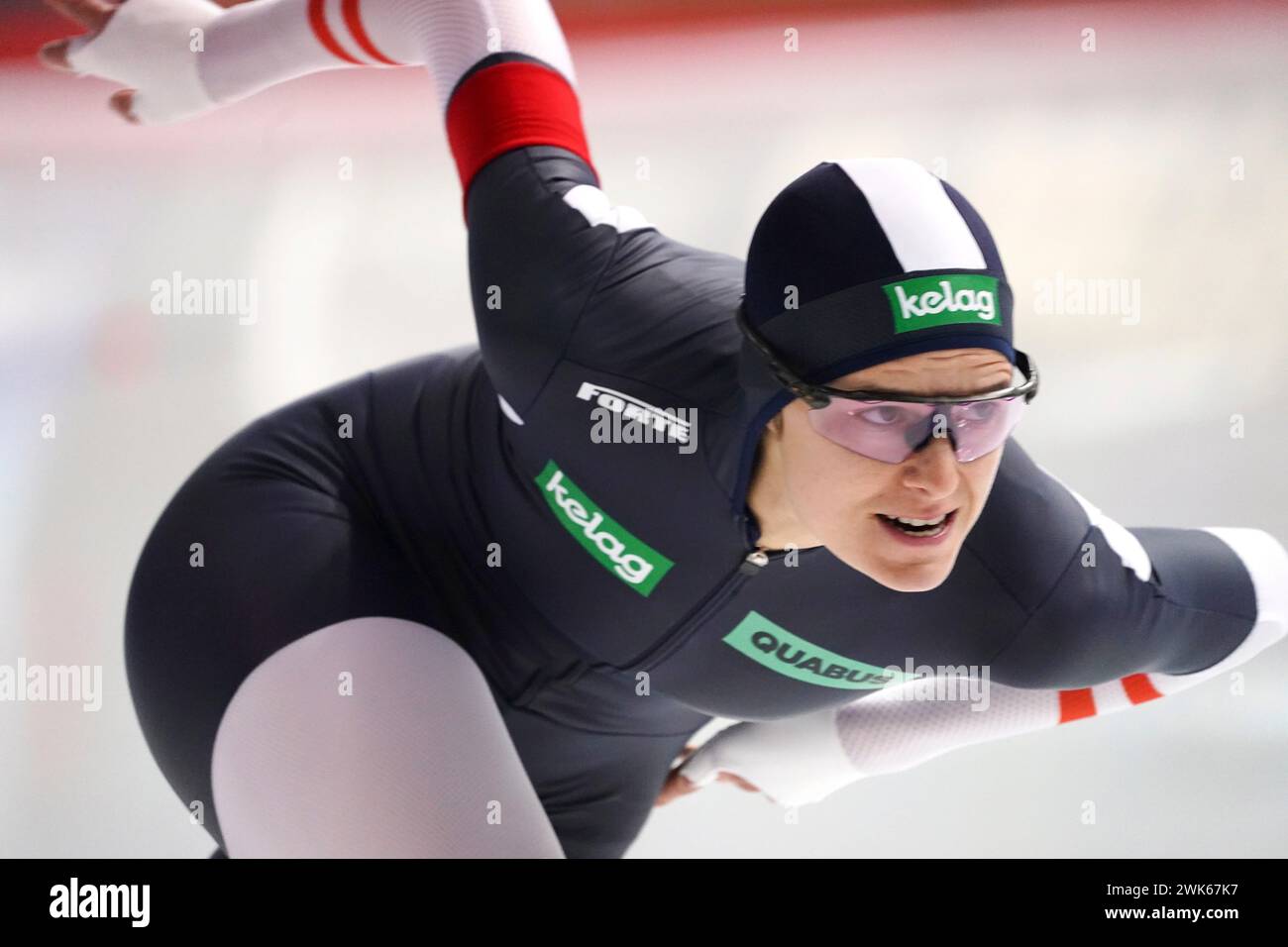 Vanessa Herzog (AUT) in action on 500m women during ISU Single Distance ...