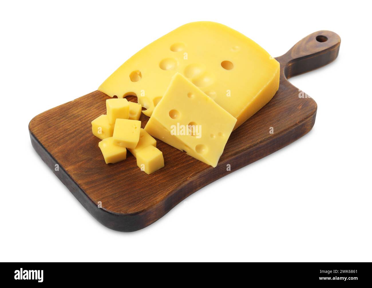 Cut fresh delicious cheese isolated on white Stock Photo - Alamy