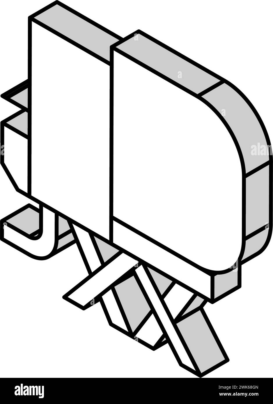 airplane simulator flight school isometric icon vector illustration ...