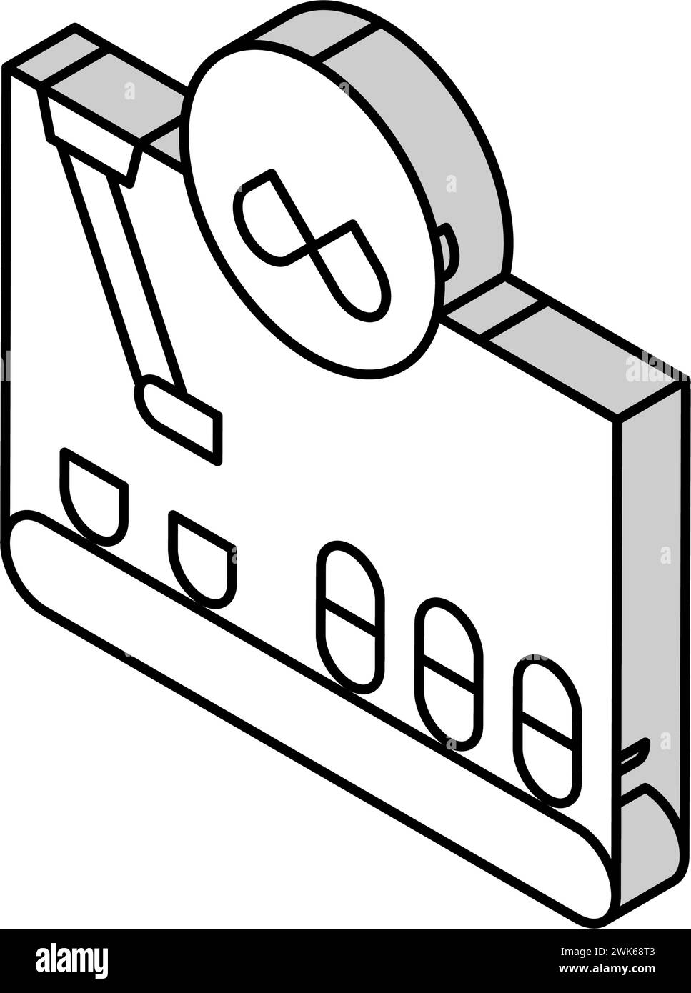 filling pharmaceutical production isometric icon vector illustration ...