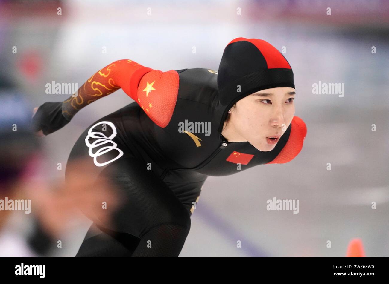 Mei Han (CHN) in action on 1000m women during ISU Single Distance ...