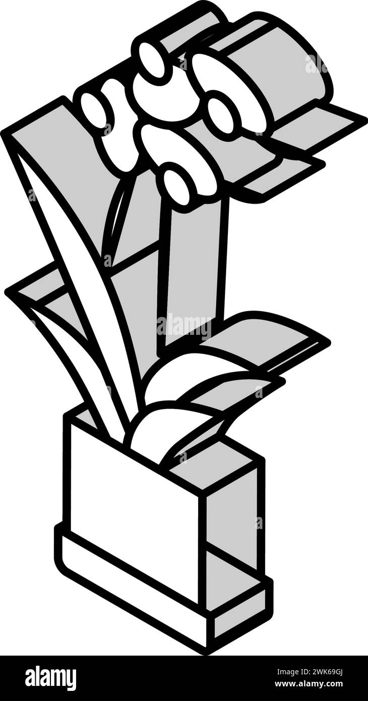 flower in pot isometric icon vector illustration Stock Vector Image ...