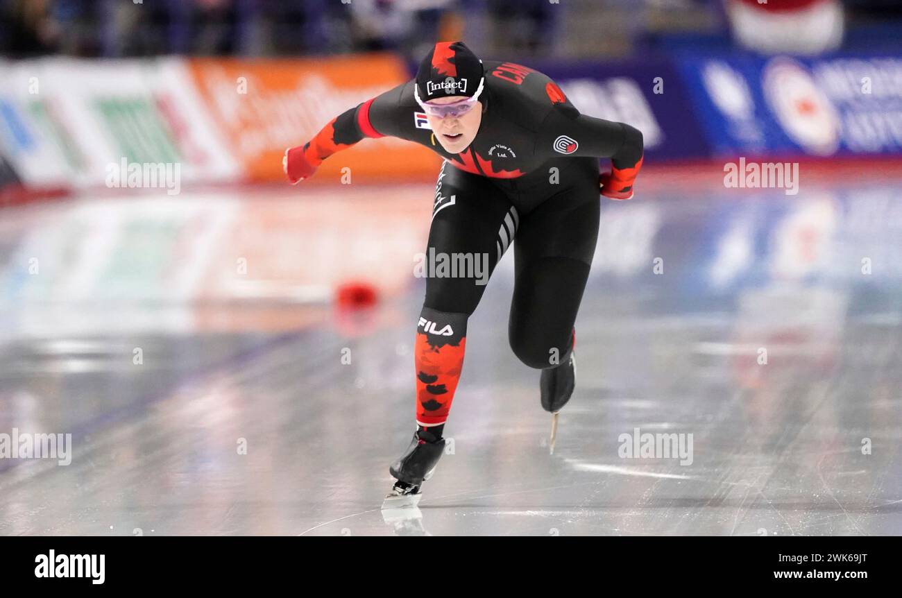 Maddison Pearman (CAN) in action on 1000m women during ISU Single ...