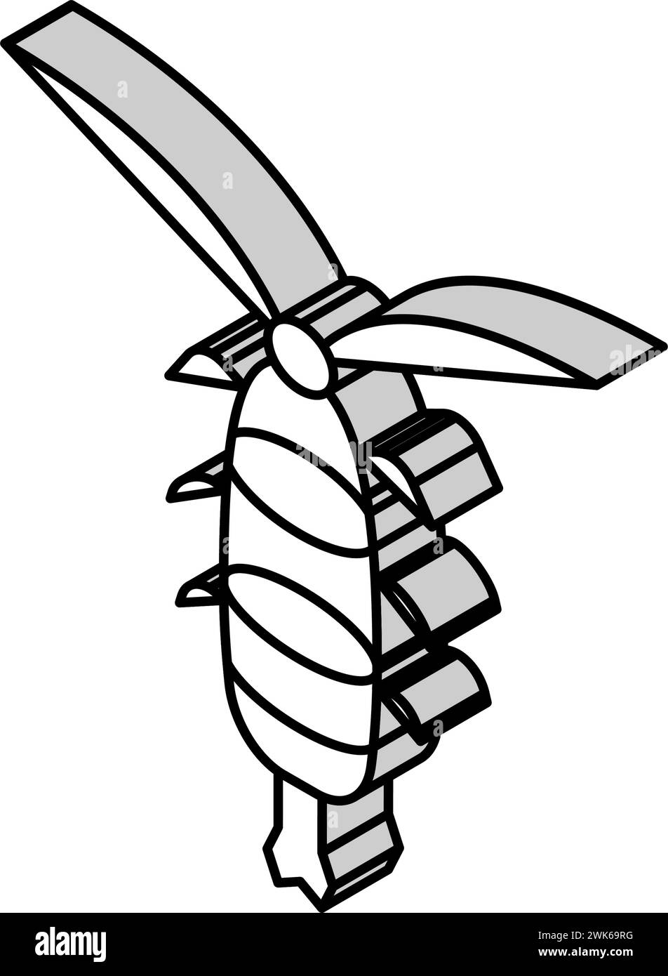 zooplankton ocean isometric icon vector illustration Stock Vector Image ...