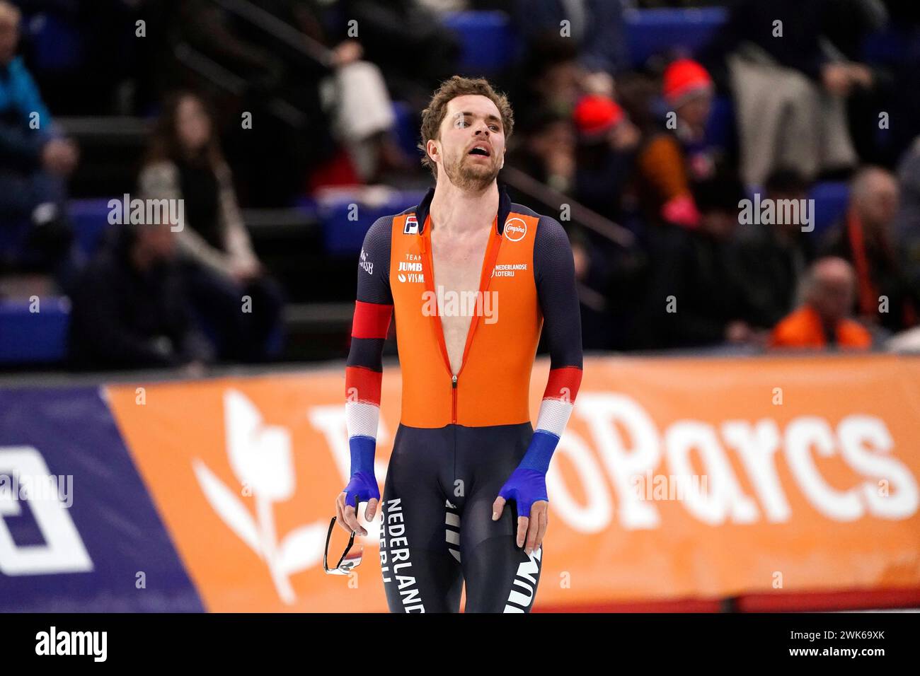 Chris Huizinga (NED) in action on 3000m women during ISU Single ...