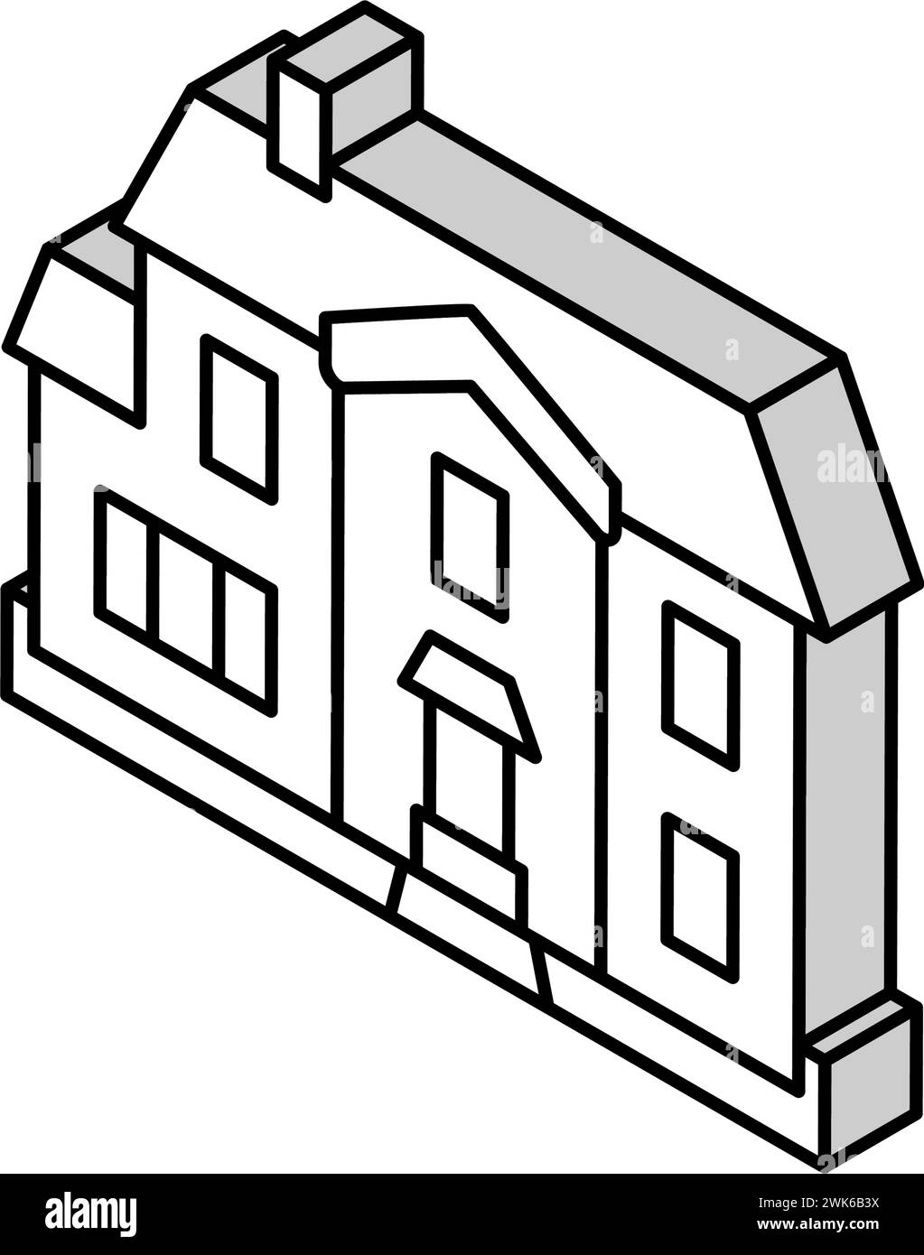 single family house isometric icon vector illustration Stock Vector ...