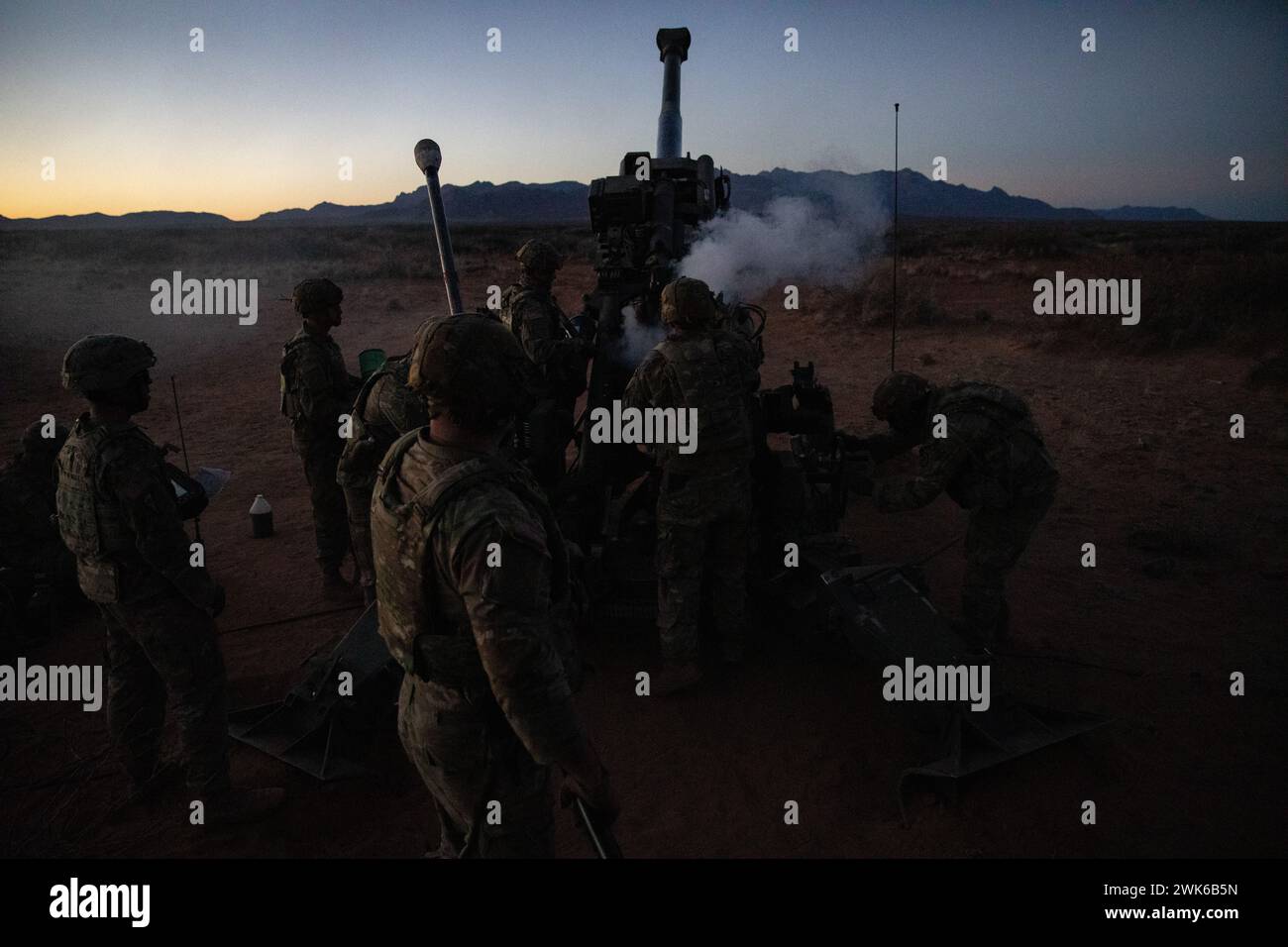 U.S. Army Soldiers of Charlie Battery, 3rd Battalion, 112th Field Artillery Regiment, 44th ...