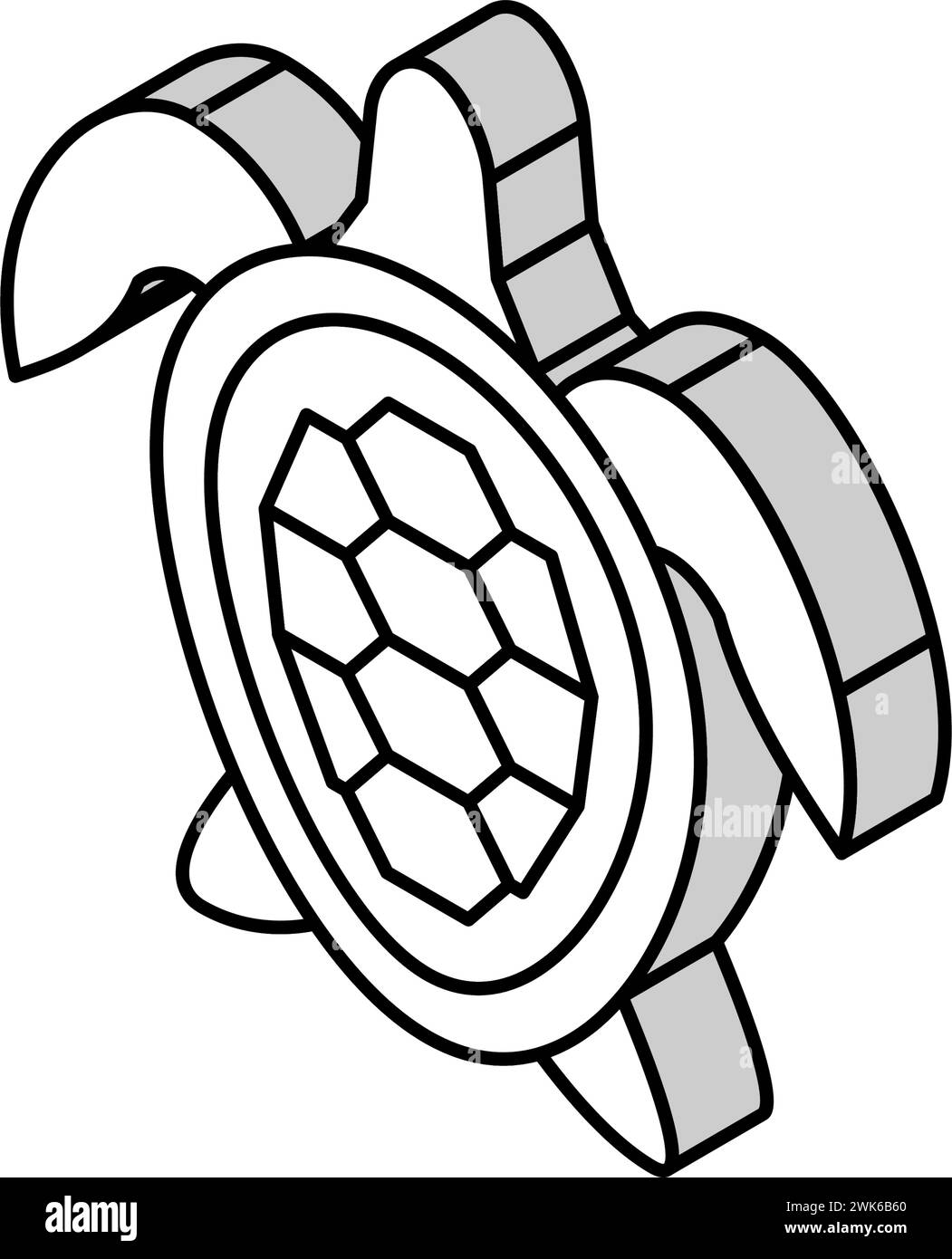 turtle ocean isometric icon vector illustration Stock Vector Image ...