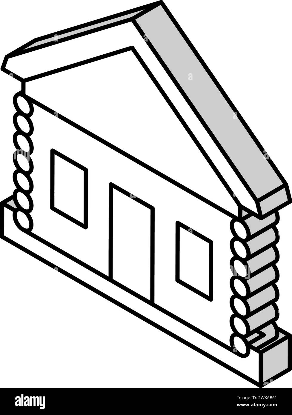 cabin house isometric icon vector illustration Stock Vector Image & Art - Alamy