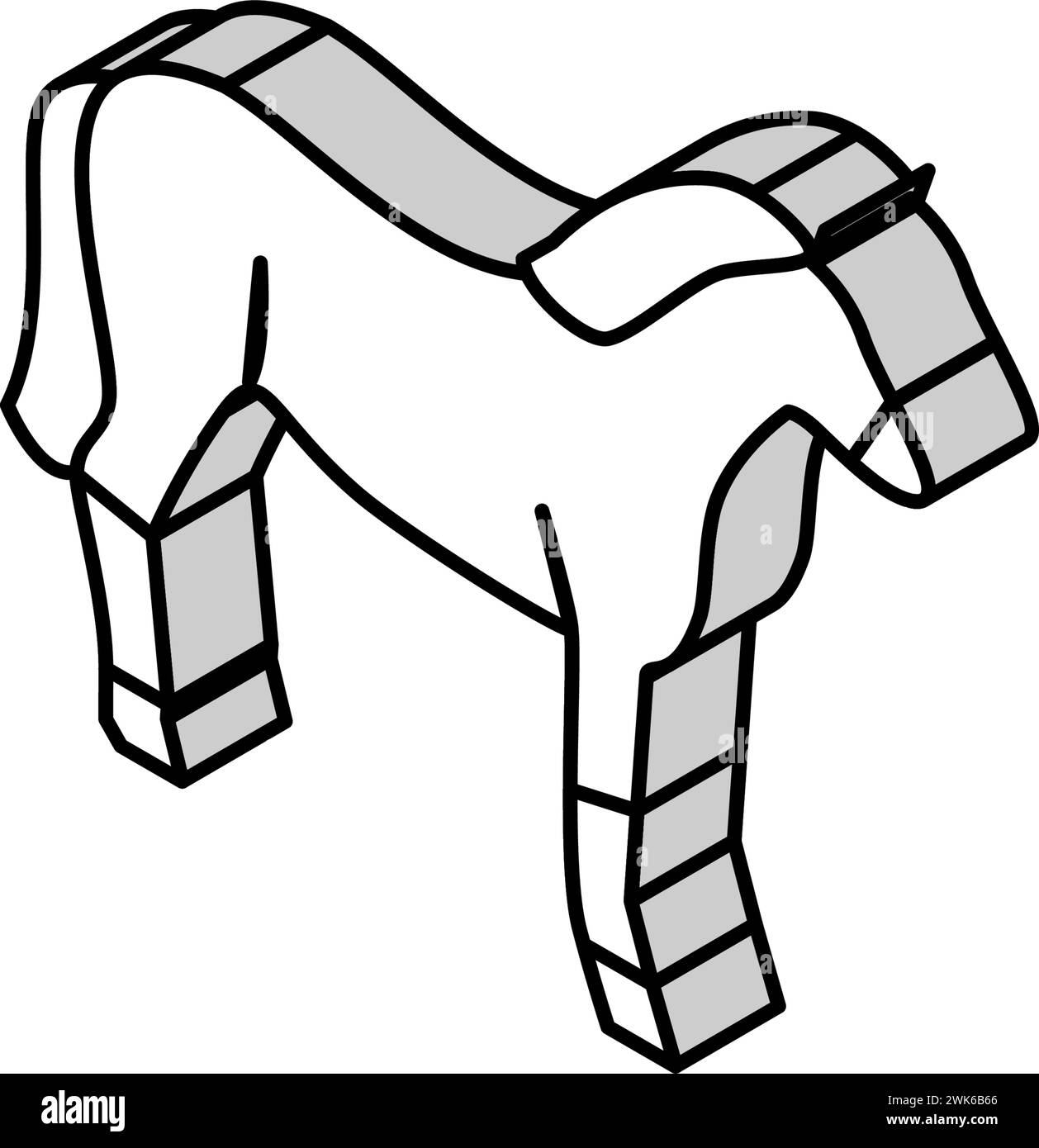 horse animal isometric icon vector illustration Stock Vector Image ...