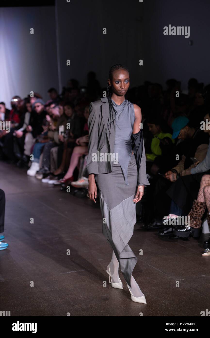 Khaleb Brooks giving inspirational winning speech Stock Photo - Alamy