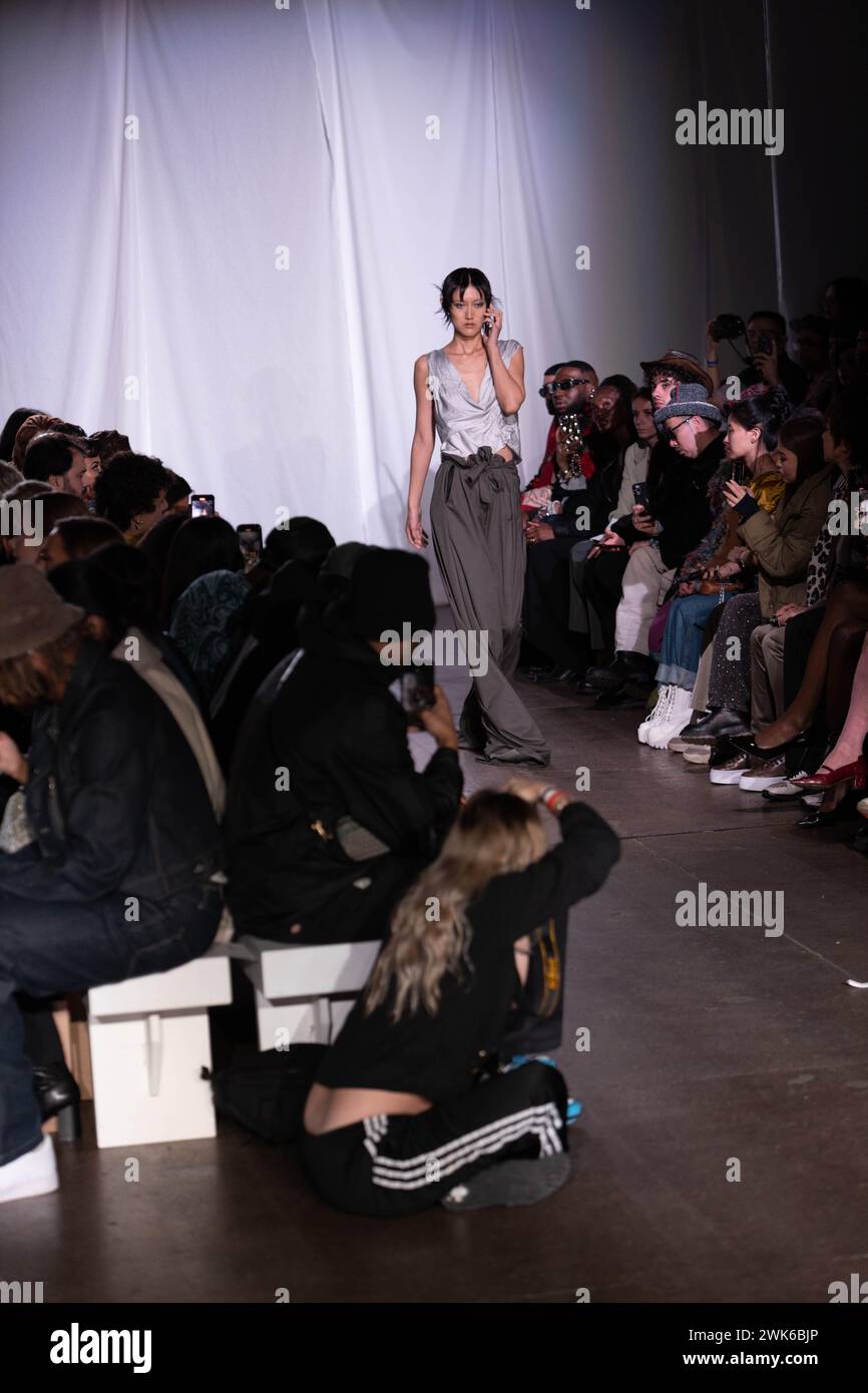Khaleb Brooks giving inspirational winning speech Stock Photo - Alamy