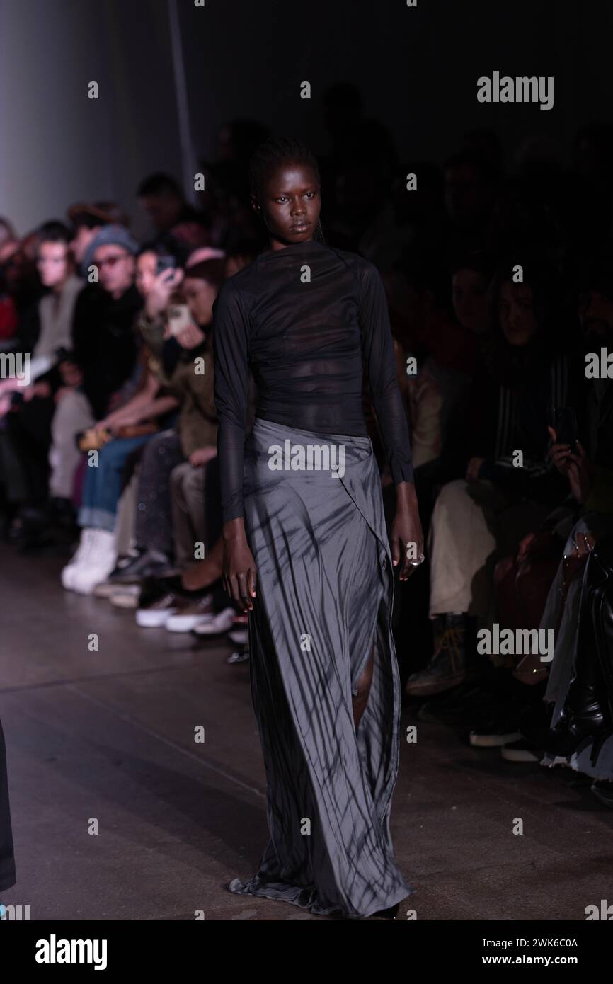 Khaleb Brooks giving inspirational winning speech Stock Photo - Alamy