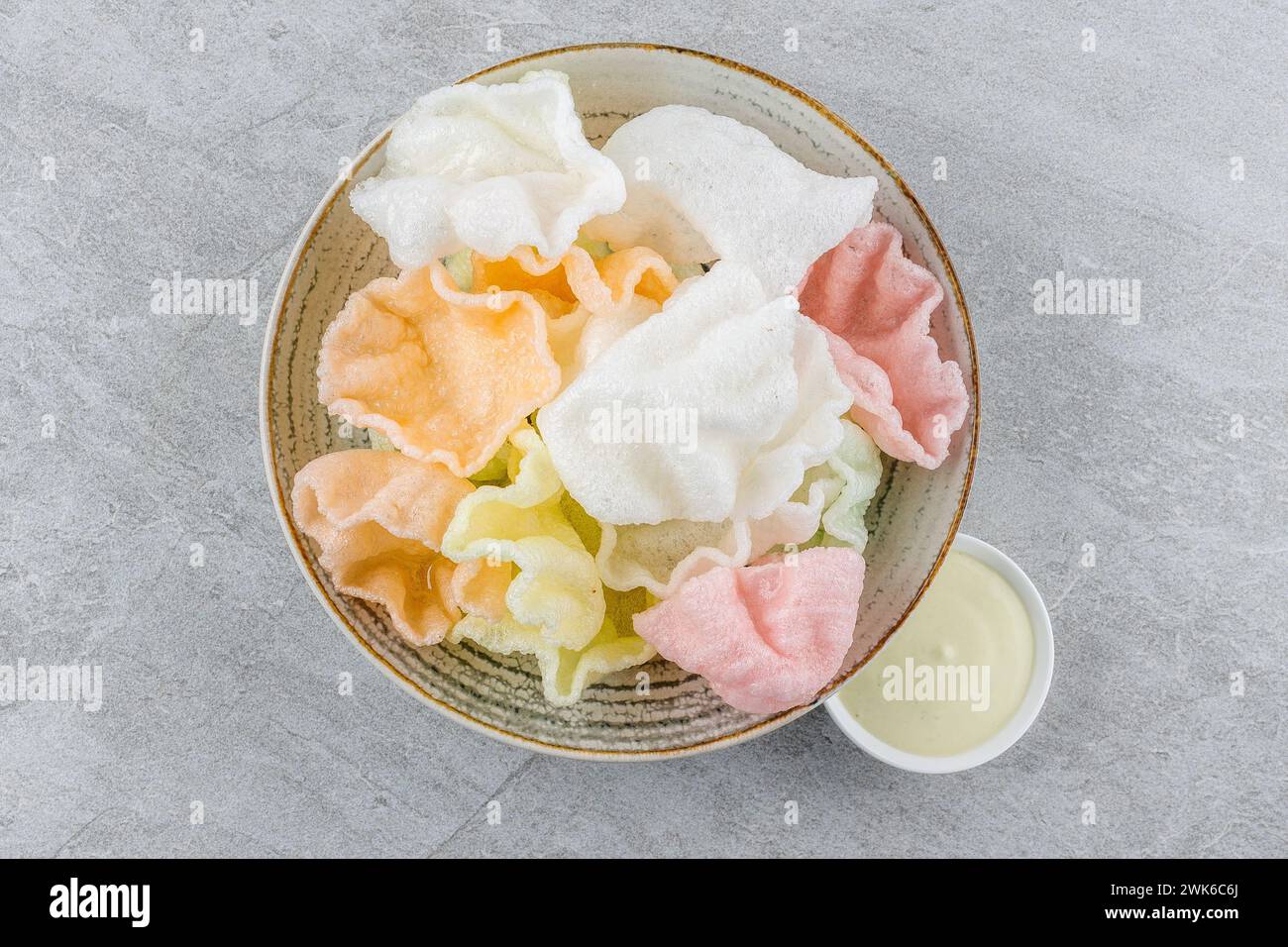 Chinese colorful shrimp chips or crackers studio food photo 2 Stock ...