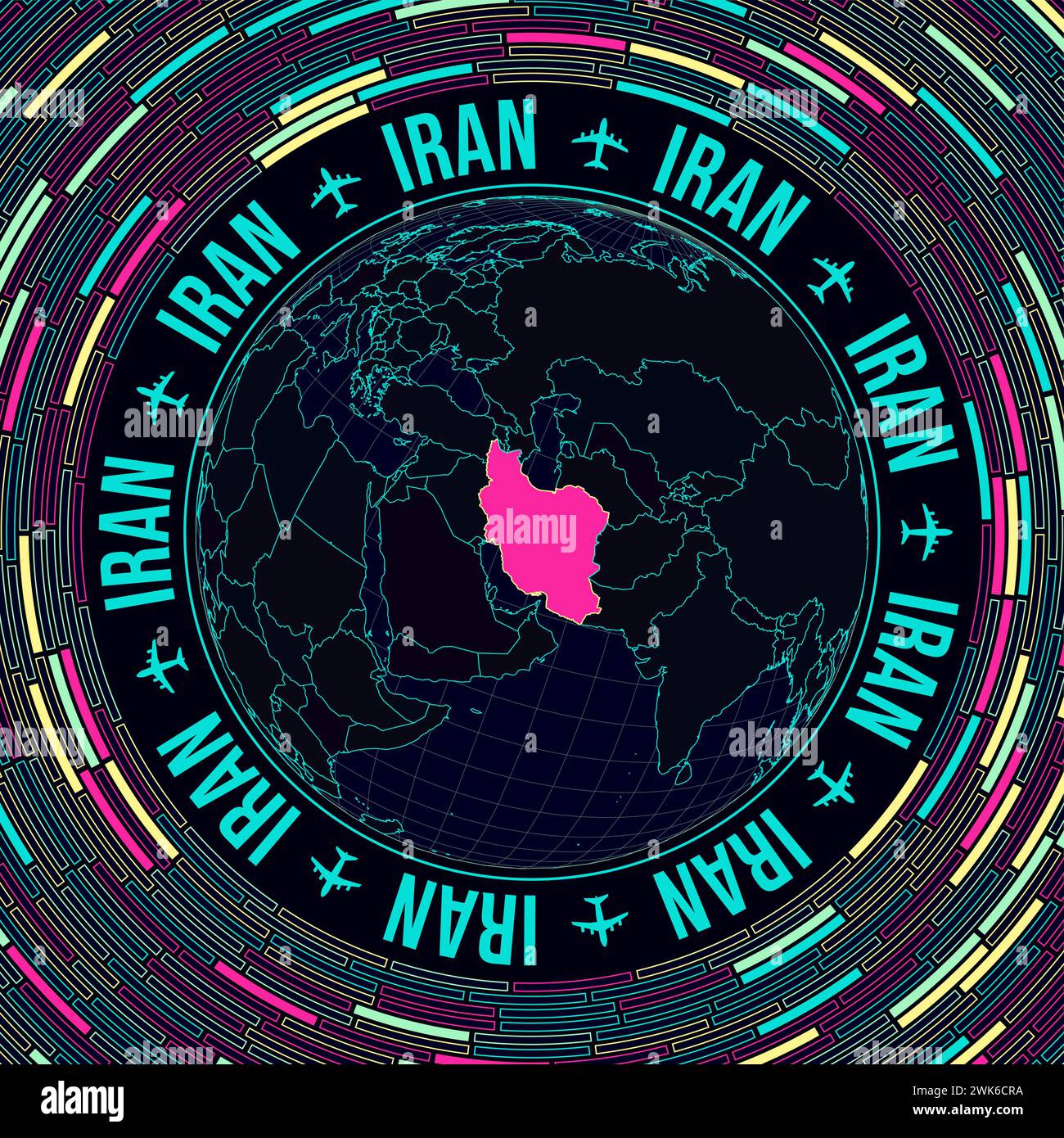 Tehran night view Stock Vector Images - Alamy