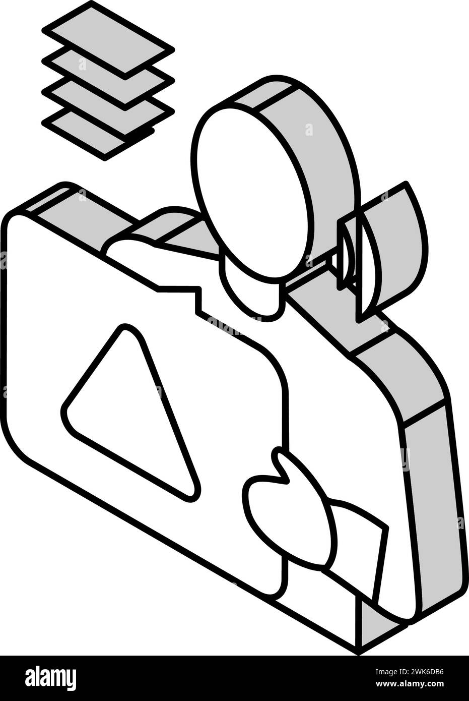 prosecution law isometric icon vector illustration Stock Vector Image ...