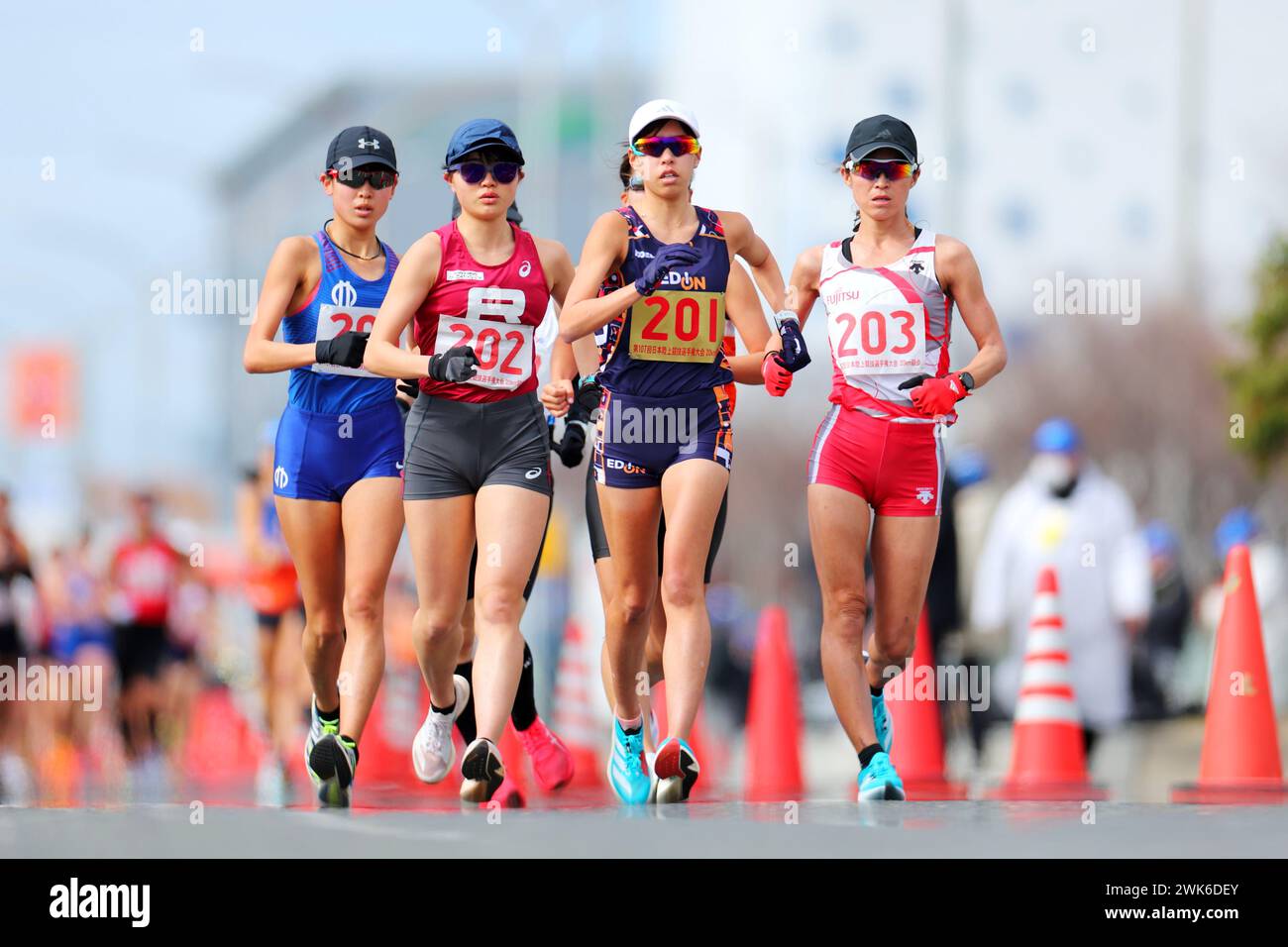 Kobe, Hyogo, Japan. 18th Feb, 2024. (L-R) Yukiko Umeno, Ayane Yanai ...