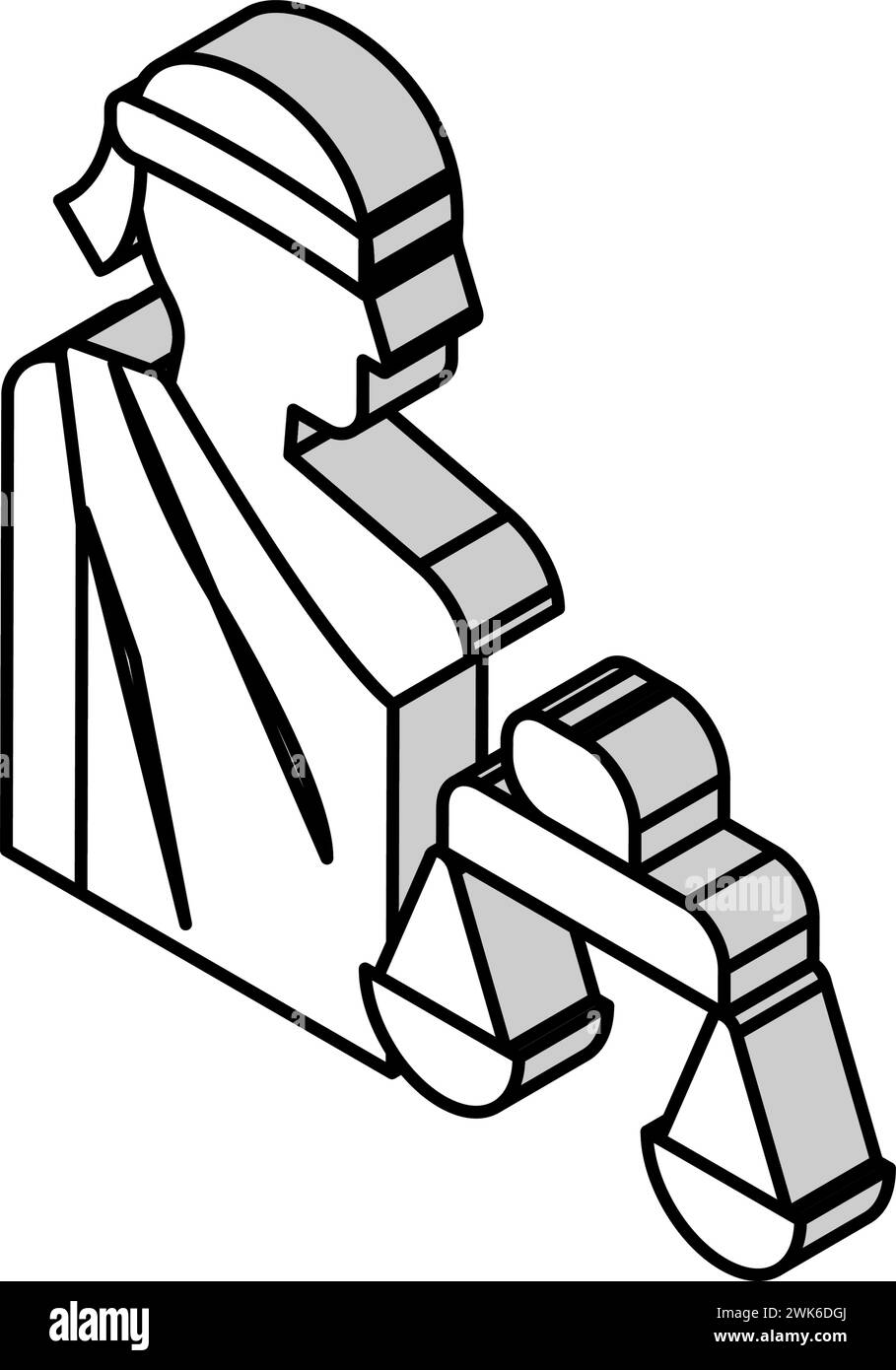 justitia law isometric icon vector illustration Stock Vector Image ...