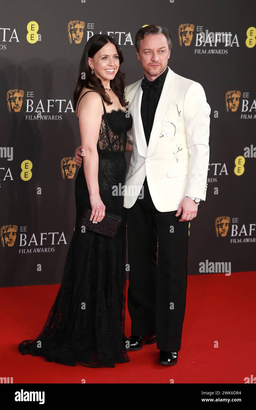 London, UK. 18th Feb, 2024. Lisa Liberati and James McAvoy attend the ...