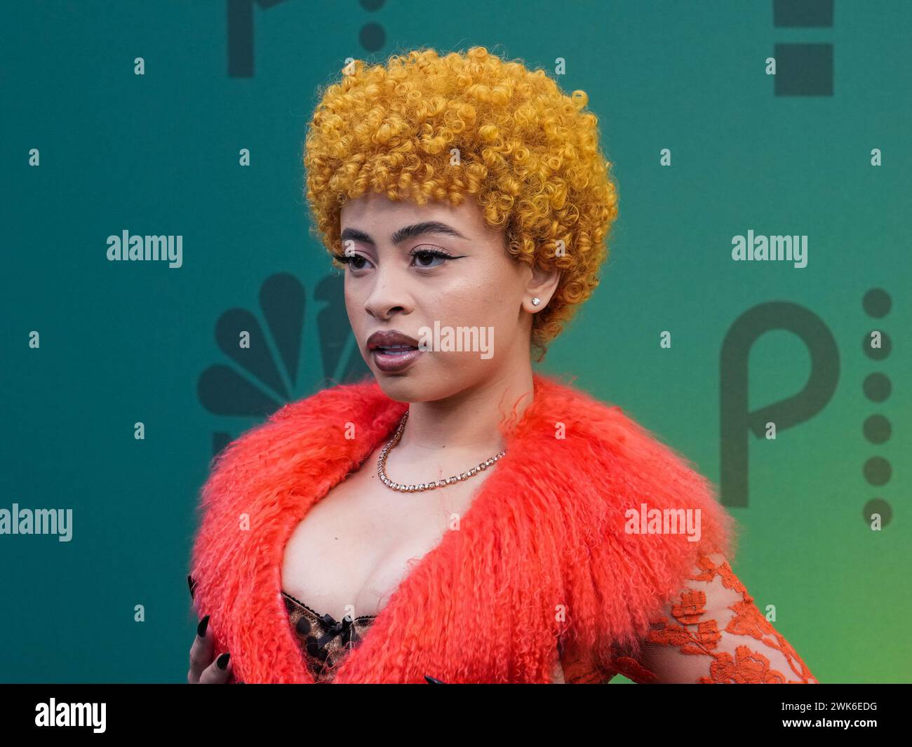 Los Angeles, USA. 18th Feb, 2024. Ice Spice walking on the red carpet ...