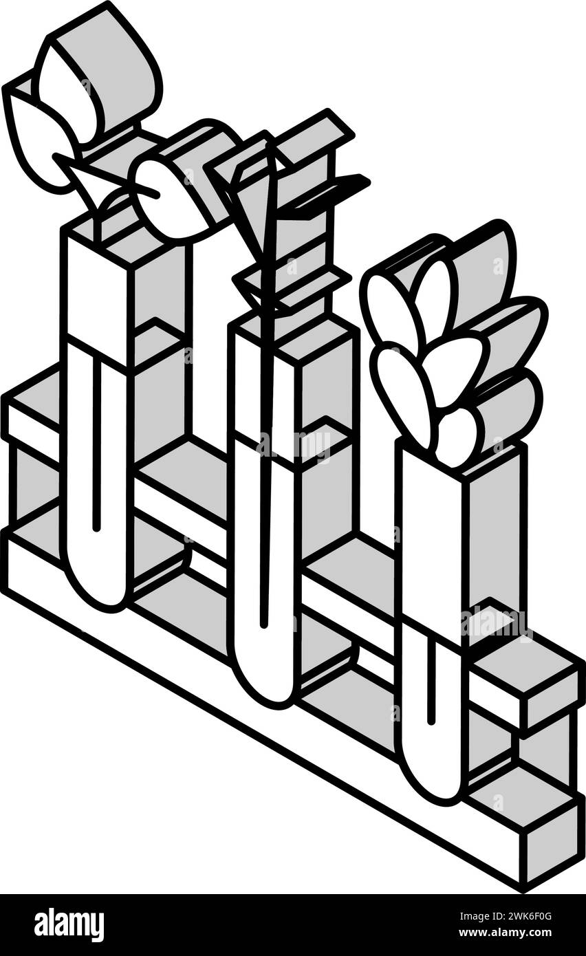 laboratory plant growth phytotherapy isometric icon vector illustration ...