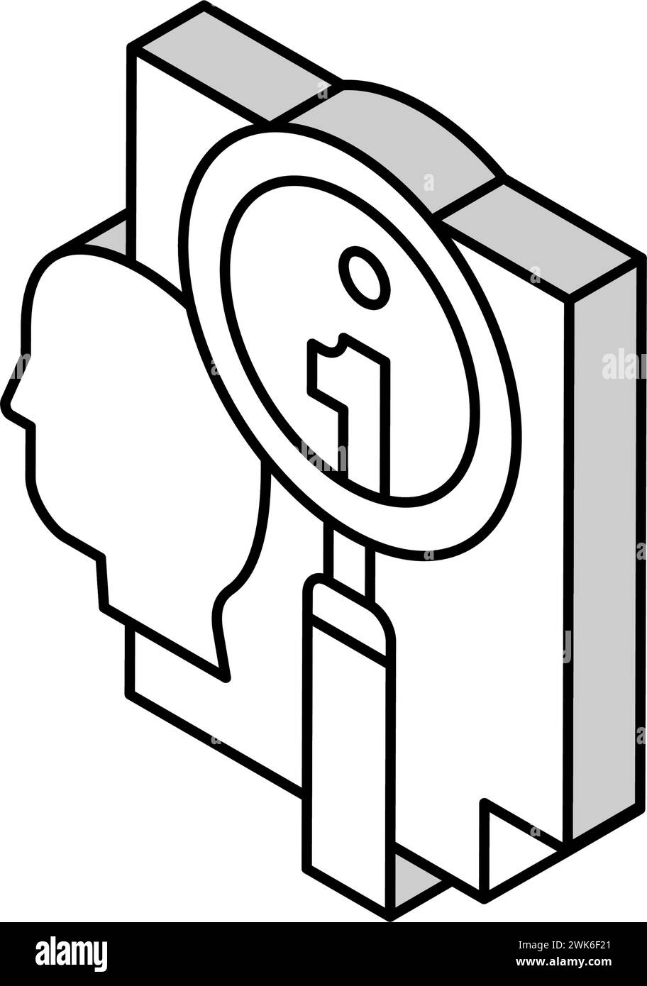 personal information research detective isometric icon vector ...