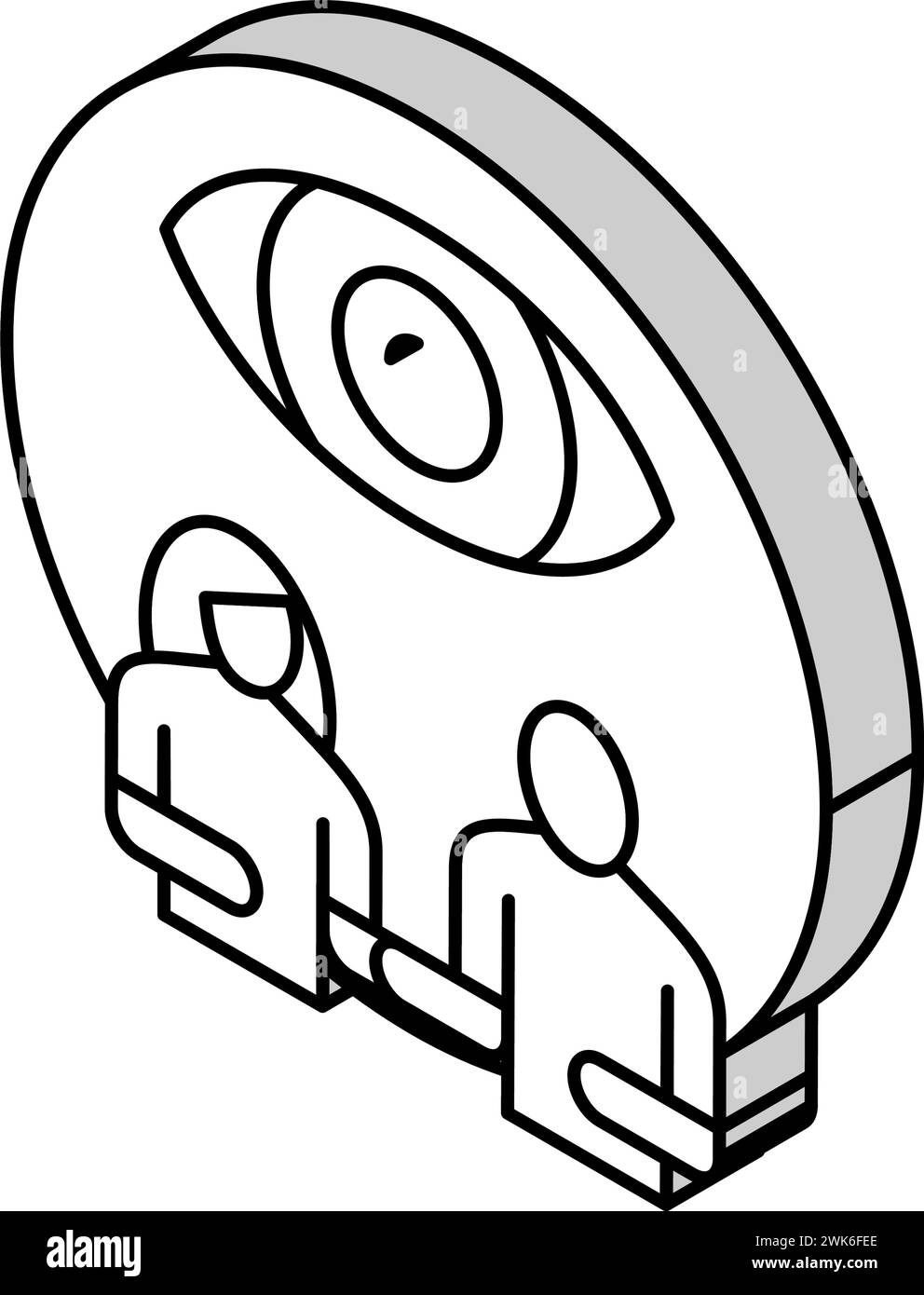 conjugal supervision isometric icon vector illustration Stock Vector ...
