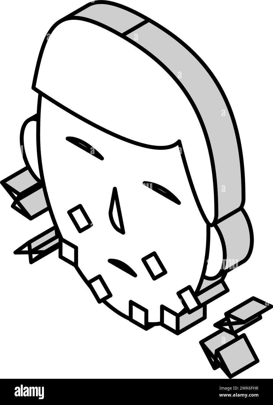 injury face after shave isometric icon vector illustration Stock Vector ...