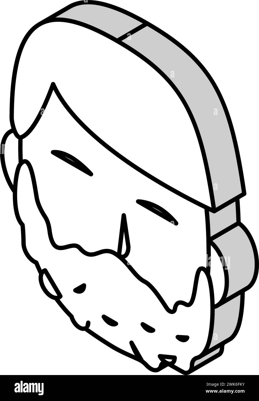 foam for shave on man face isometric icon vector illustration Stock ...