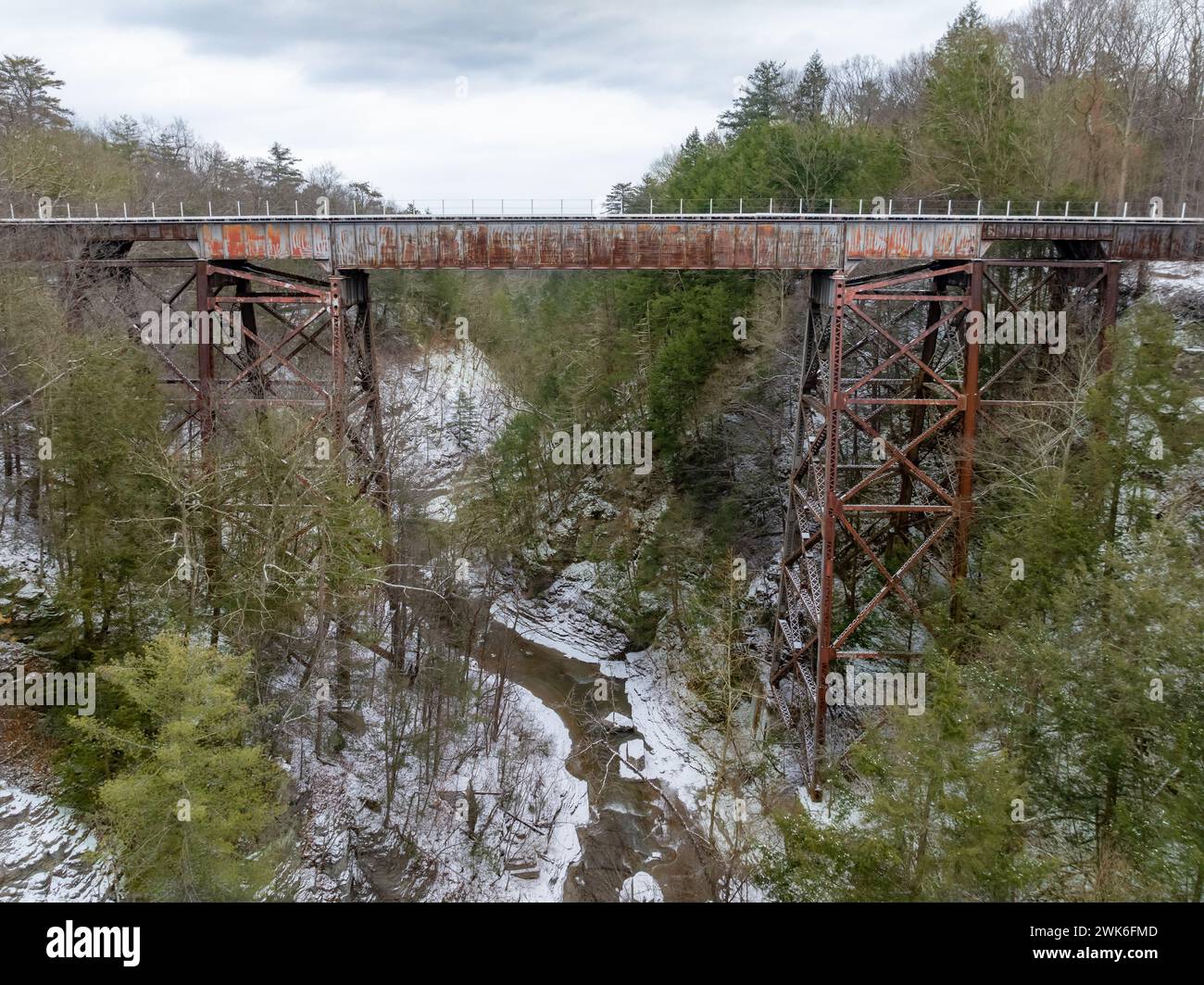 Rail tracks snow aerial hi-res stock photography and images - Alamy