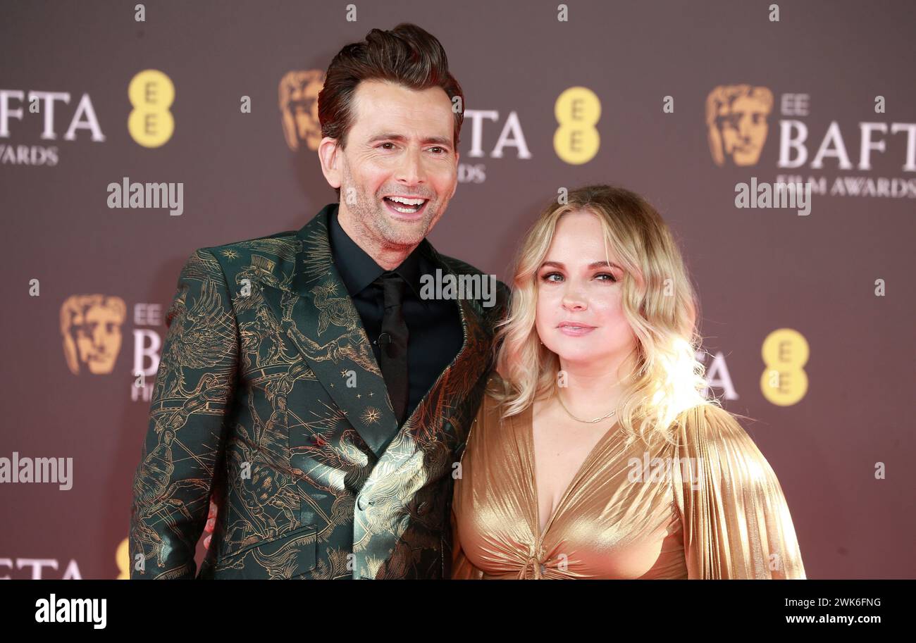 London, UK. 18th Feb, 2024. David Tennant and Georgia Moffett attend ...
