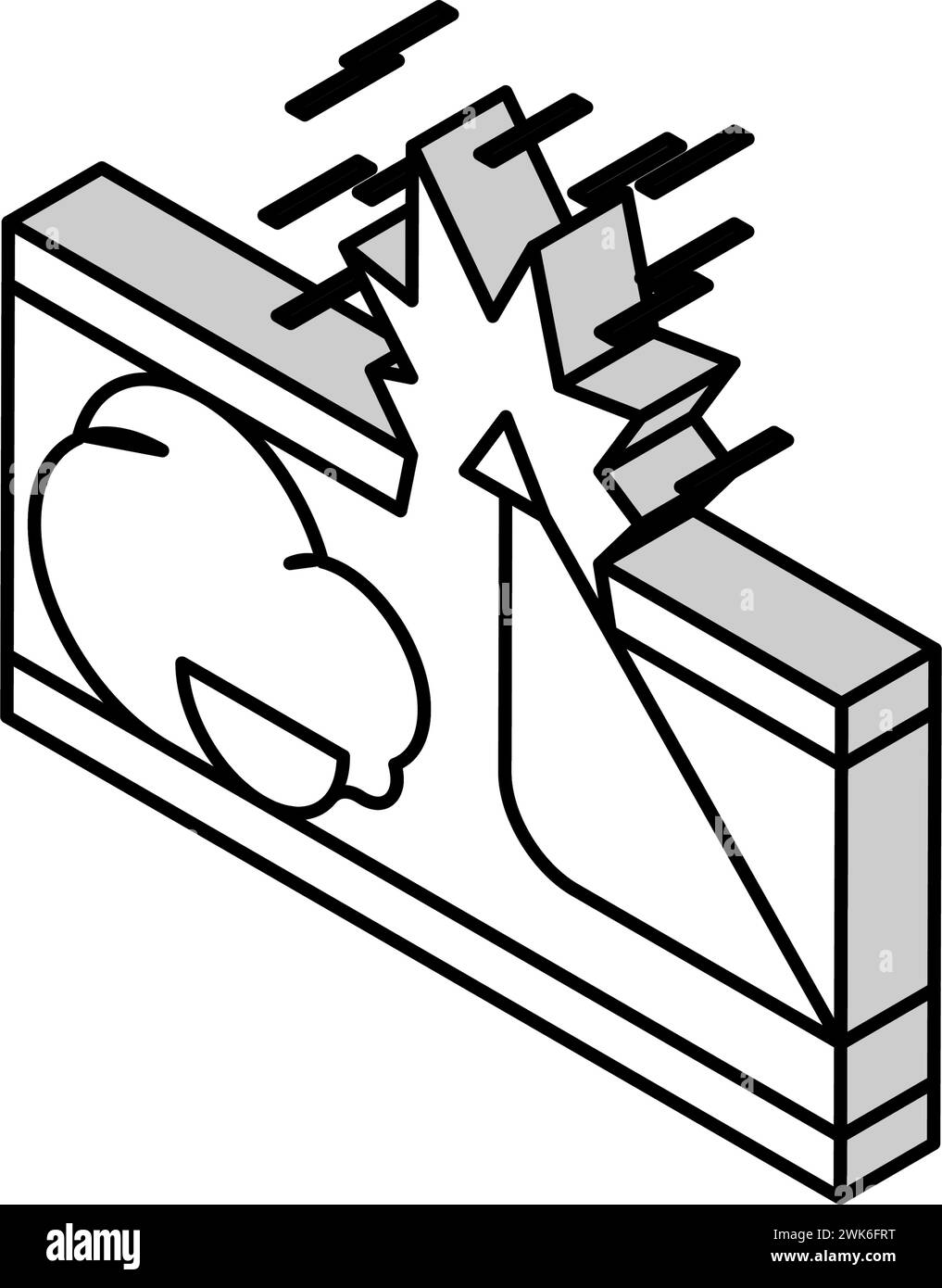 brain blood stroke isometric icon vector illustration Stock Vector ...