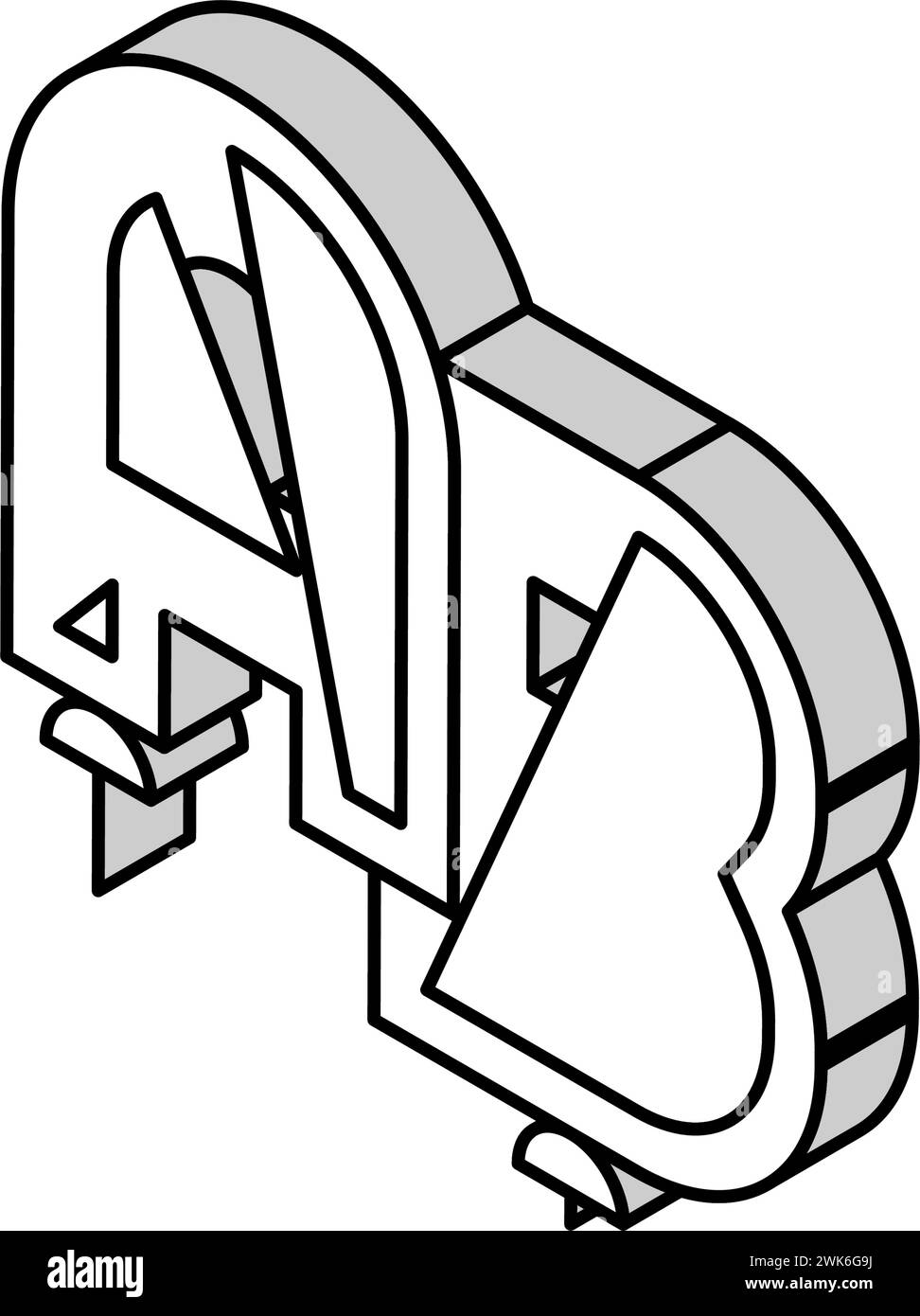 alphabet letters balloons isometric icon vector illustration Stock ...