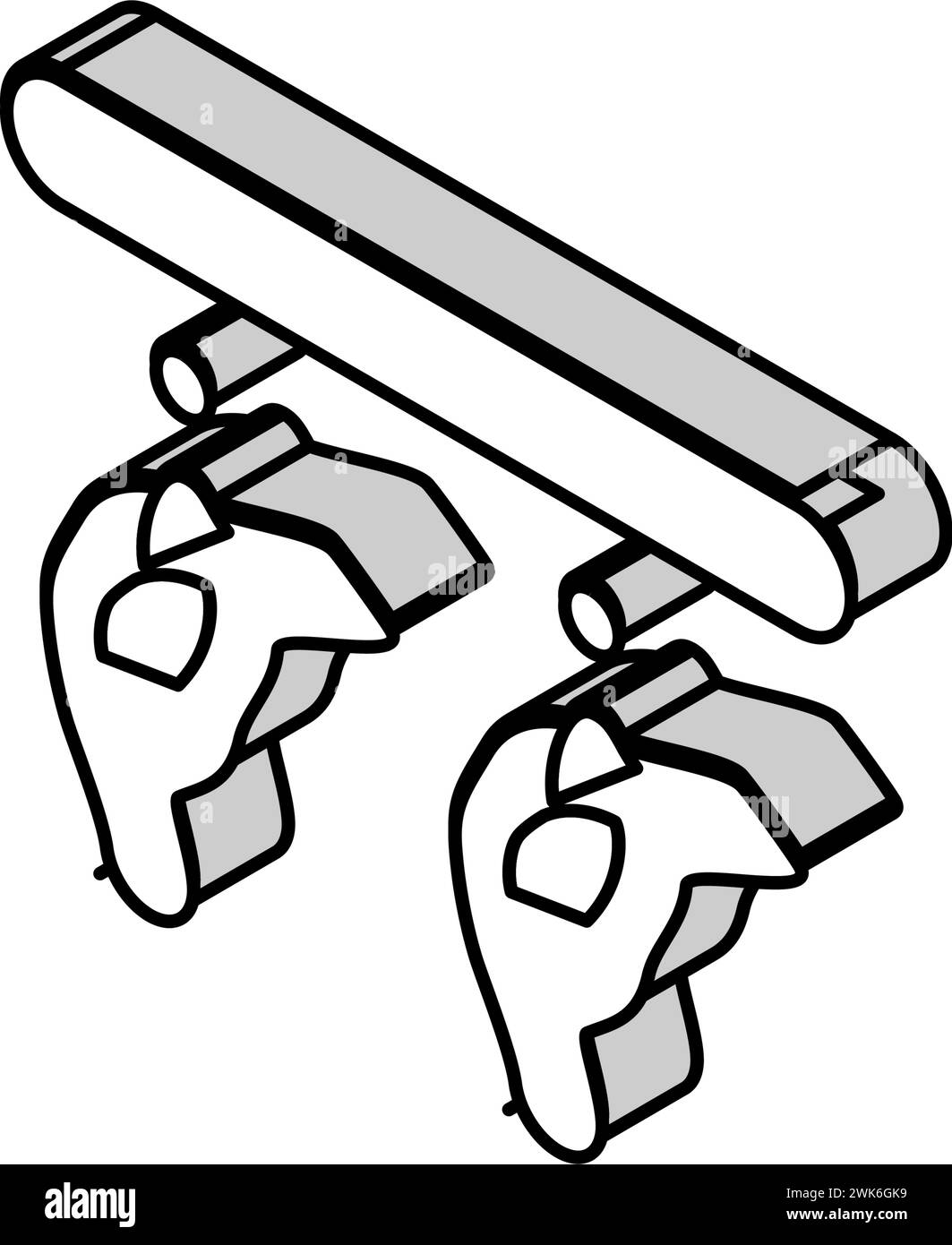 chicken carcass factory conveyor isometric icon vector illustration ...