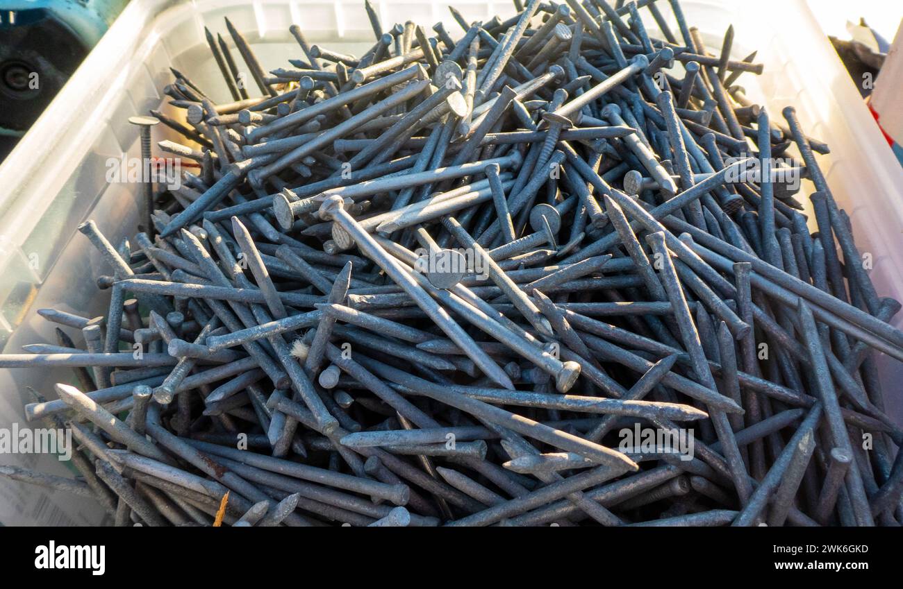 Tools and equipment at a Habitat for Humanity work site. Raleigh, North ...