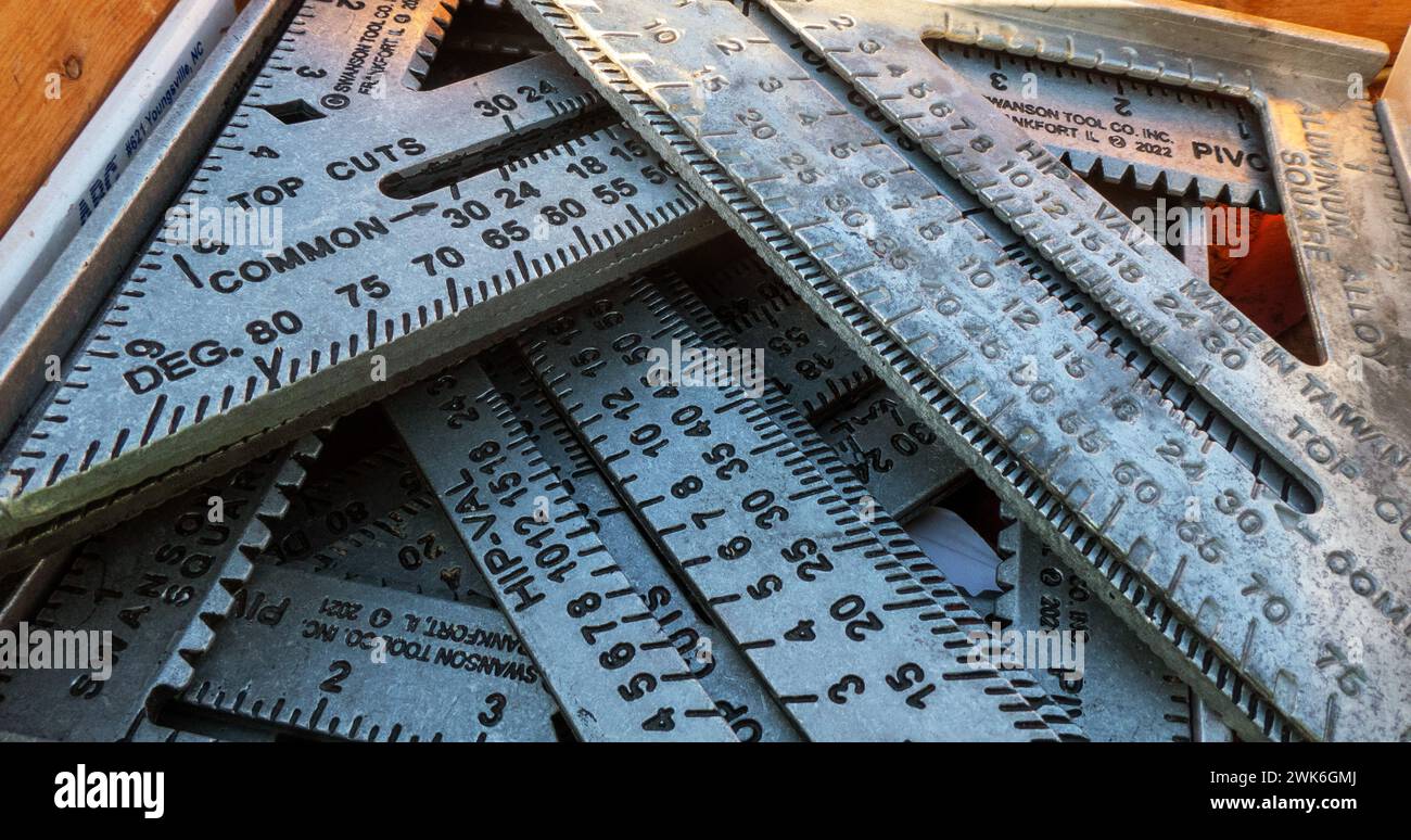Tools and equipment at a Habitat for Humanity work site. Raleigh, North ...