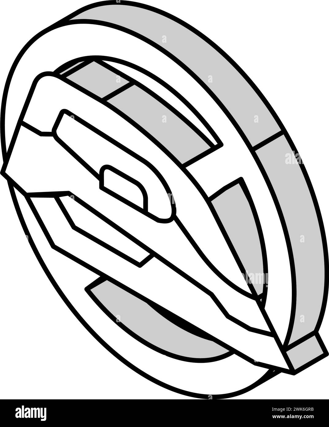 ironing children safe prohibition sign isometric icon vector ...