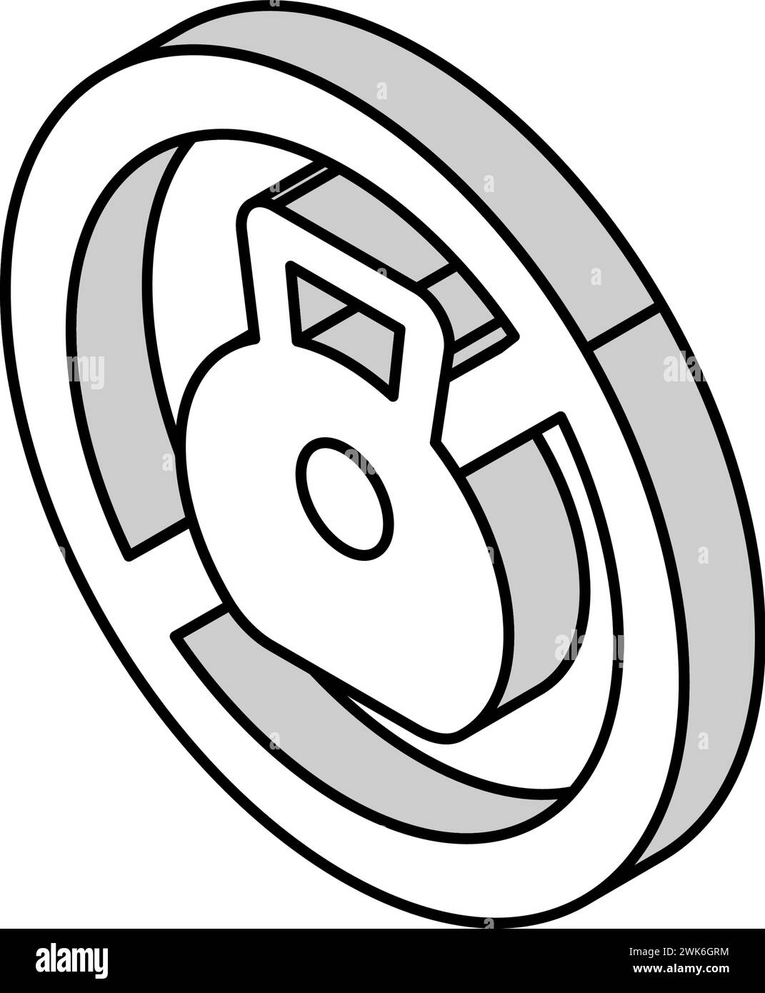 weight prohibition sign for safe children isometric icon vector ...