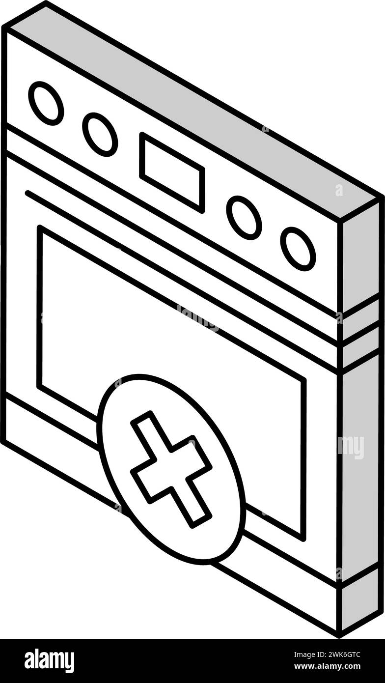 open window prohibition sign isometric icon vector illustration Stock ...