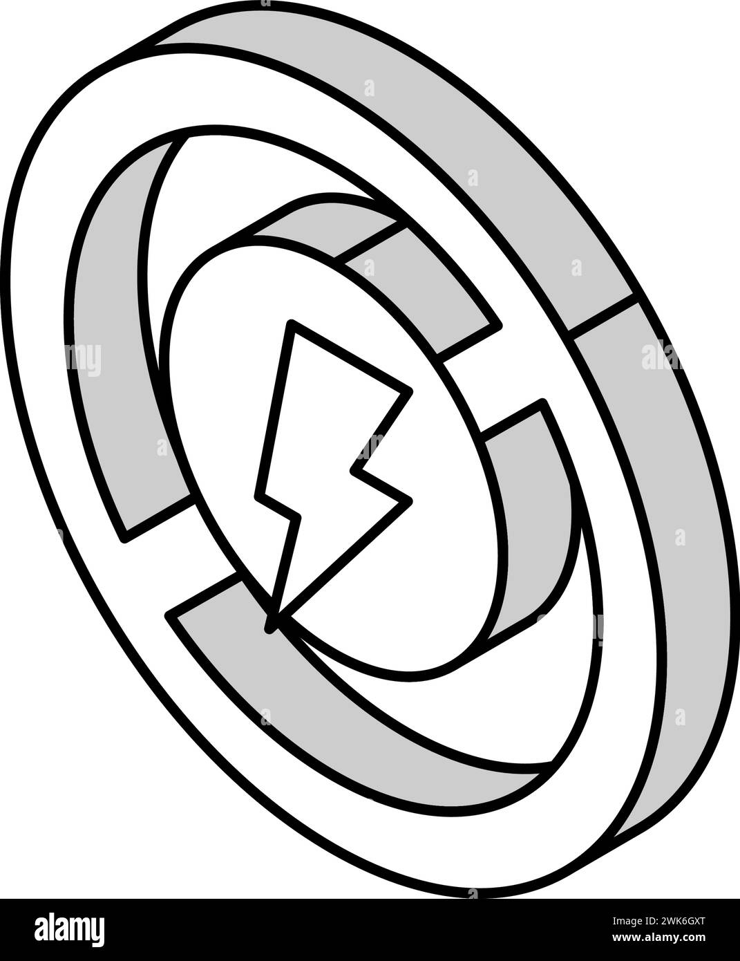 scissor use prohibition sign isometric icon vector illustration Stock ...