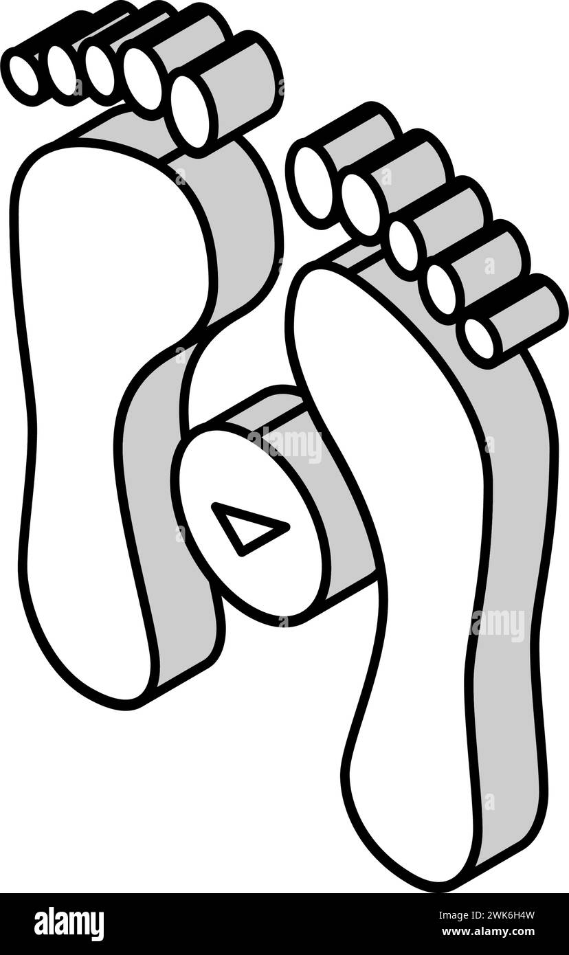 health feet print isometric icon vector illustration Stock Vector Image ...