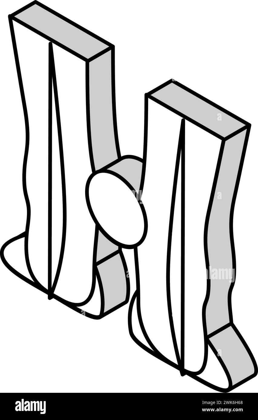 curvature of legs inward isometric icon vector illustration Stock ...