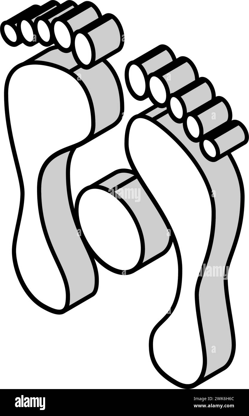 postural deformity feet isometric icon vector illustration Stock Vector ...