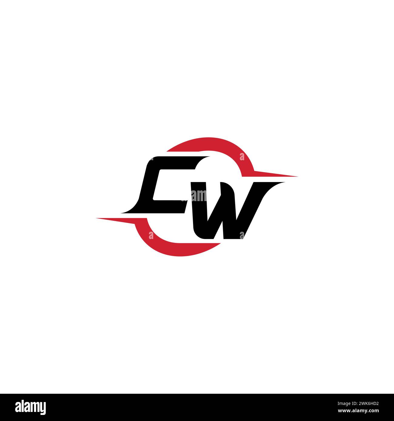 CW initial logo cool and stylish concept for esport or gaming logo as ...