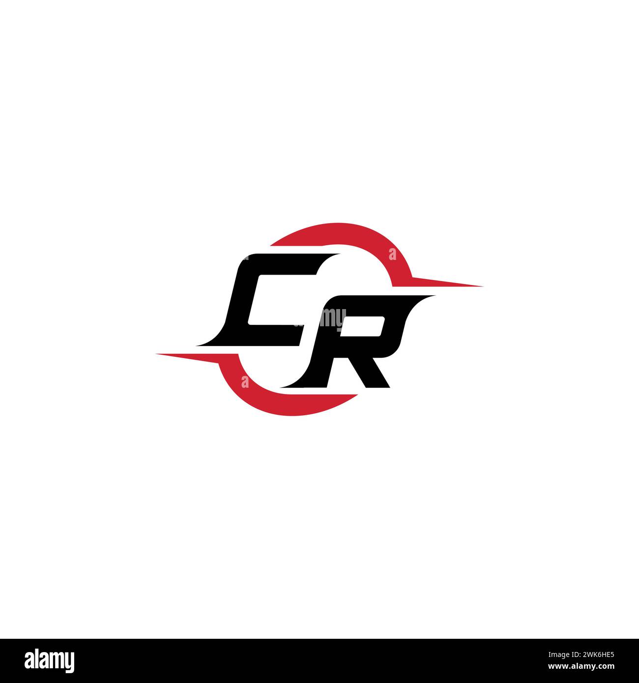 CR initial logo cool and stylish concept for esport or gaming logo as ...